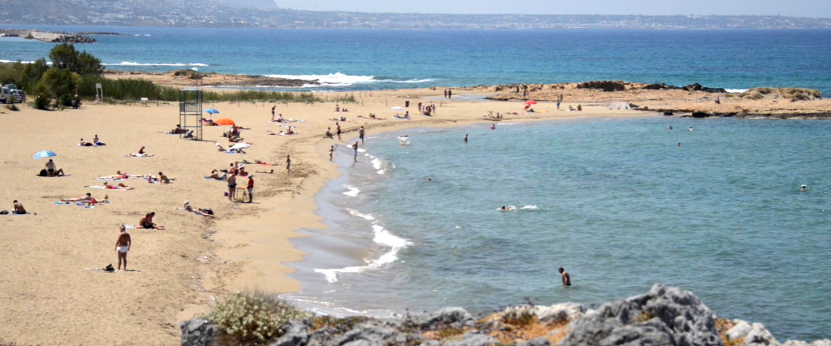 Potamos beach in Malia next to the Minoan Palace of Malia